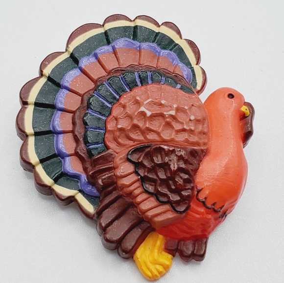 Hallmark | Jewelry | Vintage Tom Turkey Thanksgiving Brooch Pin ...
